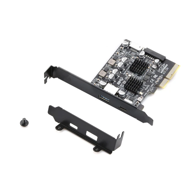 PCIE TO USB 3.2 Gen2 10Gbps Expansion Card With Interface Type A/C/E ...