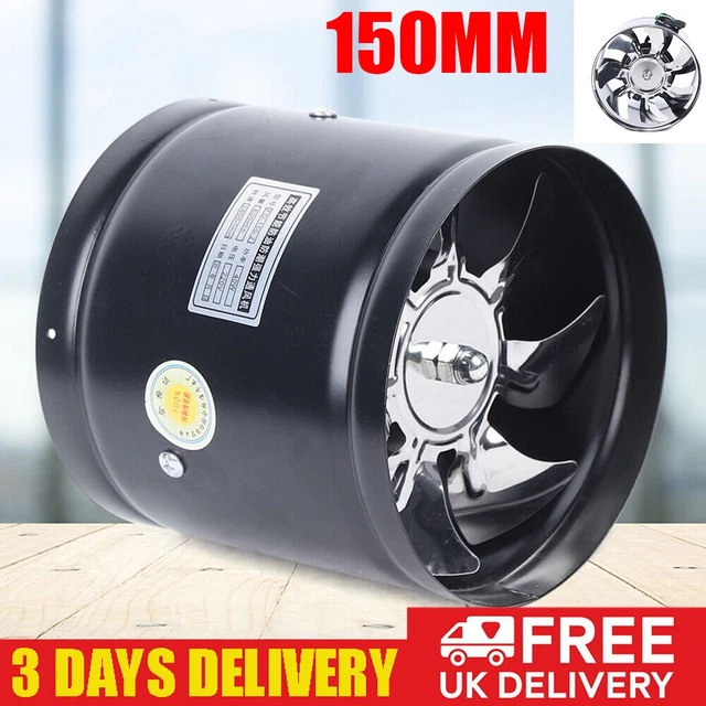 INLINE INDUSTRIAL MUTE Extractor Fan Commercial Duct Axial Ventilator ...