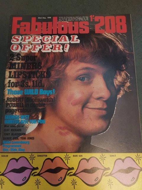 FABULOUS 208 MAGAZINE 23 MAY 1970 Robert Powell Jack Arthur Wild George ...