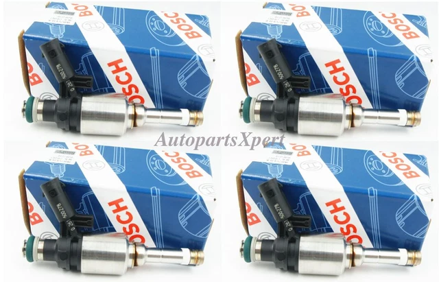 06H906036P SET of 4 Bosch New Fuel Injectors For AUDI A4 Q5 VW GTI GLi ...