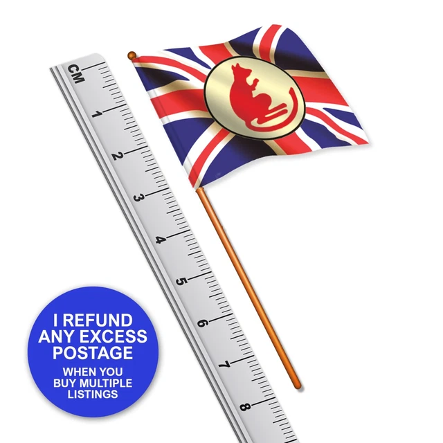 BRITISH 8TH ARMY "Desert Rats" Flag (Quality Vinyl) 1:32 Scale Britains ...