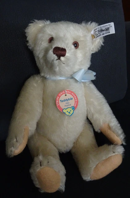 STEIFF TEDDYBÄR WEISS 25cm 1953 Replik lim. Aufl. 5000 Stk. neu ...