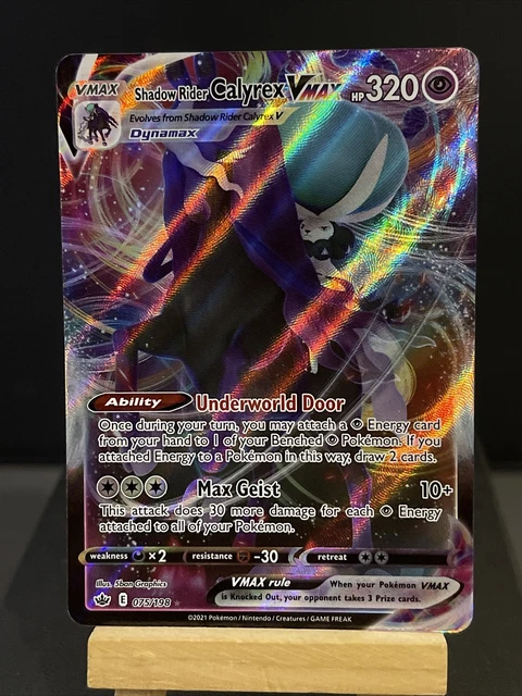 POKEMON CARD SHADOW Rider Calyrex VMAX 075/198 Chilling Reign Ultra ...