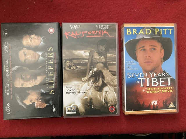 BRAD PITT 3 X Vintage Vhs Video Tested Sleepers Kalifornia Seven Years ...