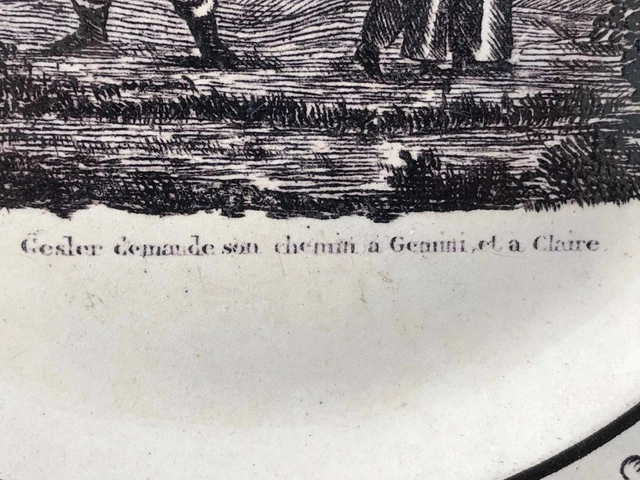 EARLY 19TH CENTURY plate Hermann Gessler character mythology Swiss £50. ...