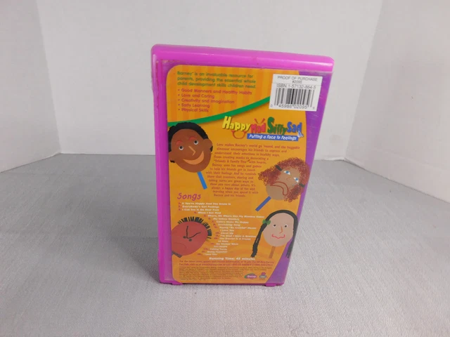BARNEY HAPPY MAD Silly Sad VHS 2003 Putting A Face To Feelings Ages 1-8 ...