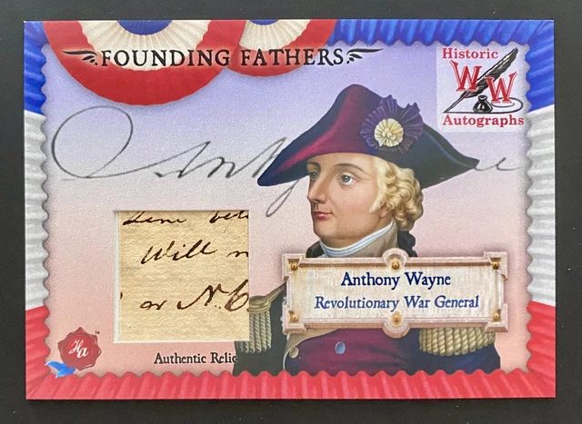 2025 HISTORIC AUTOGRAPHS Founding Fathers Written Word Anthony Wayne (k ...