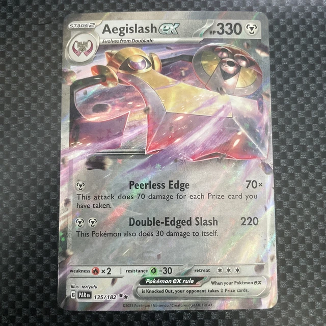 POKÉMON TCG AEGISLASH ex Paradox Rift 135/182 Holo Double Rare $2.55 ...