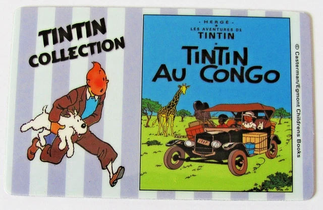 CARTE TÉLÉPHONIQUE TINTIN COLLECTION-TINTIN AU CONGO BD HERGE 20U RARE ...