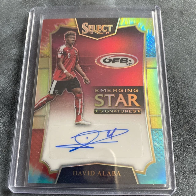 PANINI SELECT SOCCER David Alaba 24/30 autographe Autriche étoile ...