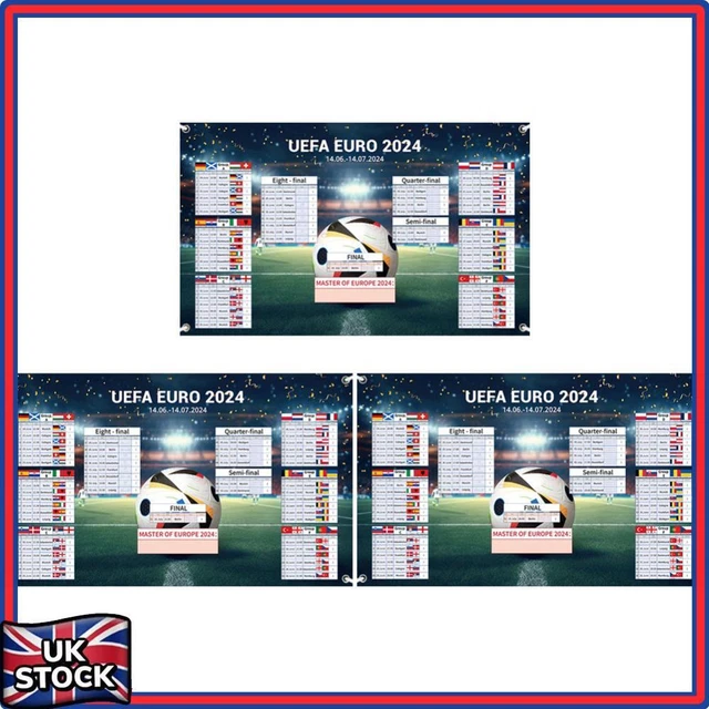 EURO 2024 WALL Chart Oxford Cloth Schedule Wallchart 110x180cm for ...