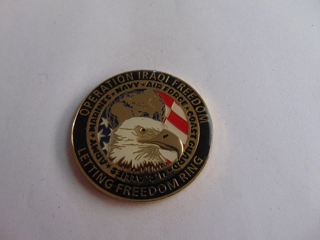 CHALLENGE COIN ANHEISER Busch Operation Salute Iraqi Freedom Seril ...