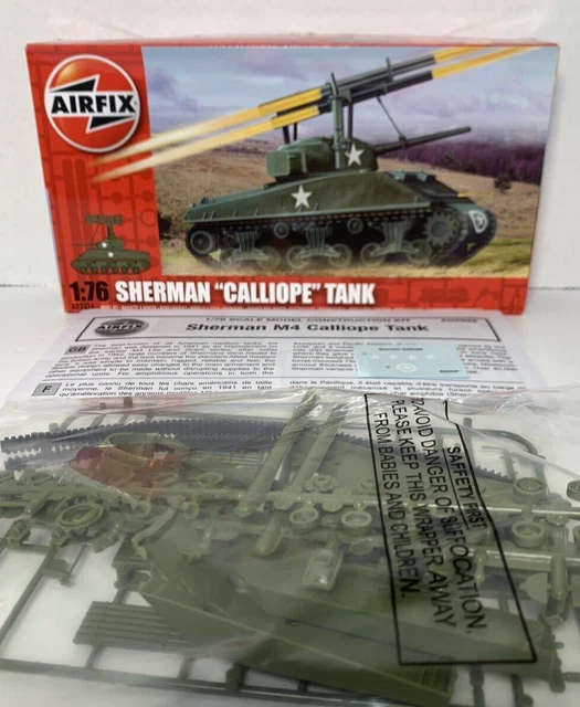 AIRFIX A02334 1:76 Scale Sherman 'Calliope' Tank Plastic Model Kit ...