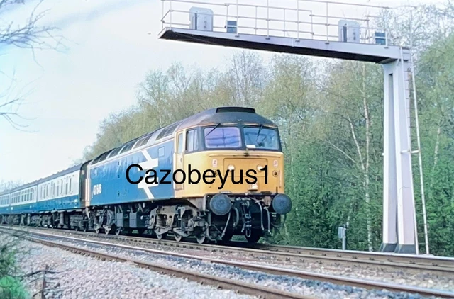 ORIGINAL 35MM DIESEL / Electric Train Class 47 47646 @ Kew 4-1987 ...