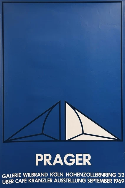 ORIGINAL PRAGER 1969 Ausstellungsplakat Poster Konkrete Kunst Wilbrand ...