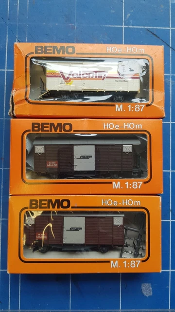 THREE BEMO RHB HOm box wagons £31.87 - PicClick UK