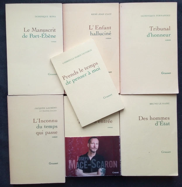 EDITIONS GRASSET: CLOT / Laurent / Fernandez / Bona / Le Maire / Macé ...