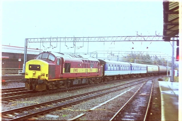 35MM RAILWAY COLOUR Negative Class 37 411 at Crewe £1.95 - PicClick UK