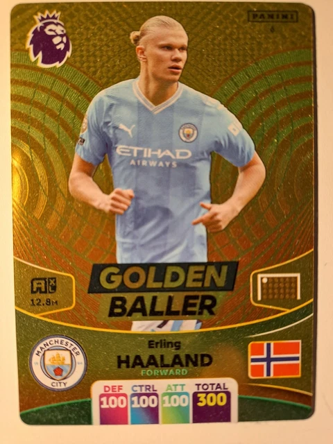 ADRENALYN XL PREMIER League 2024. Erling Haaland Golden Baller. Card no ...