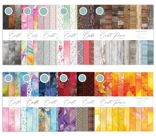 THE ESSENTIAL 12& x 12" Craft Paper Pads from Craft Consortium - 27 ...