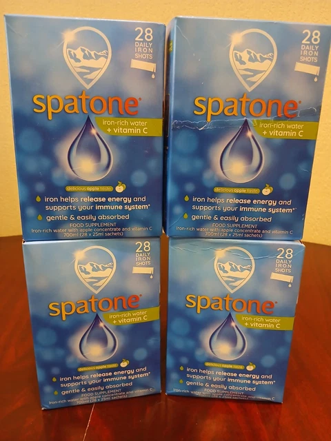 SPATONE 100% NATURAL Liquid Iron Supplement 28 Sachets - 4 Pack £47.45 ...