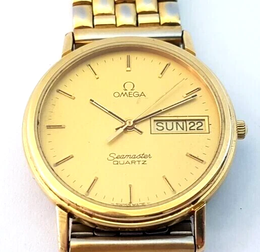 VINTAGE 1980S PRESENTATION Omega Seamaster Cal. 1437 Day/Date Watch $58 ...