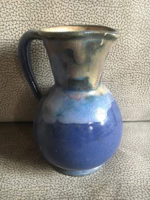 ANCIEN PICHET EN GRES EMAILLE BLEU signé POINTU EUR 40,00 - PicClick FR