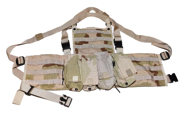 SDS DCU DESERT Ranger Assault Carrying Kit RACK Chest Rig Vest w/ Mag ...