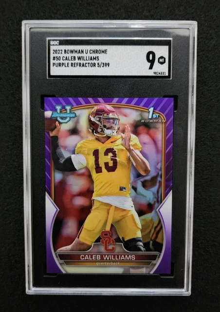 RÉFRACTEUR VIOLET CALEB Williams /399 Rc 2022 Bowman U Chrome Sgc 9 EUR ...