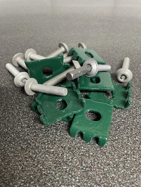 10NO STEEL MESH Fencing Clips Bolts & Fixing Key PPC Green £16.99 ...