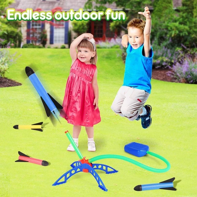 JUMP STOMP PRESSED Rocket Launchers Small Rocket Toys for 4PCS Out door ...