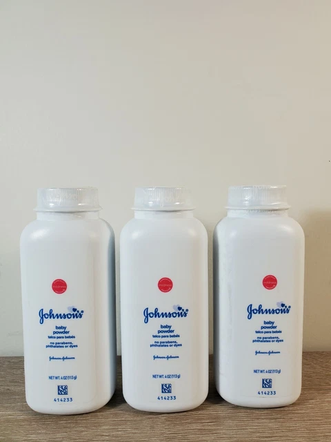 3 X JOHNSON’S Baby Powder Original Talc Formula No Parabens Talcum 113g ...