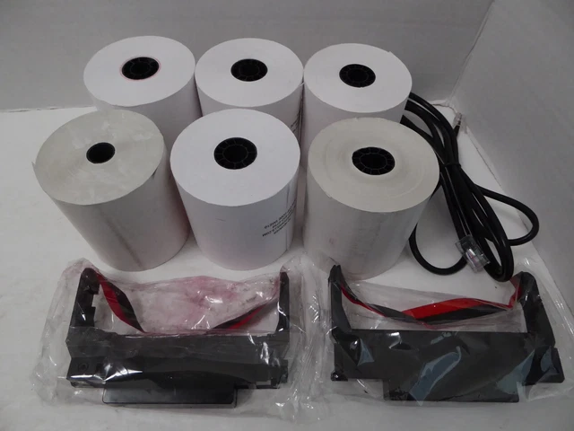 EPSON TM-U220B M188B Ethernet POS Receipt Printer with AC Adapter and 6 ...