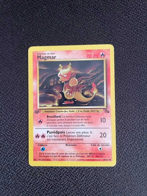CARTE POKÉMON MAGMAR 39/62 EDITION 1 ED1 Fossile VF FR EUR 10,00 ...