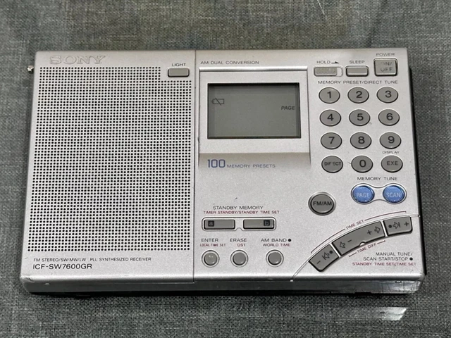 SONY ICF-SW7600GR PORTABLE FM/SW/MW/LW PLL Synthesized World Radio Receiver £69.99 - PicClick UK