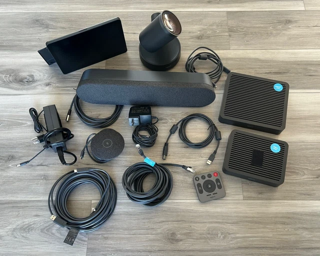 LOGITECH RALLY PLUS Ultra HD Conference Room System Bundle Tap Display ...