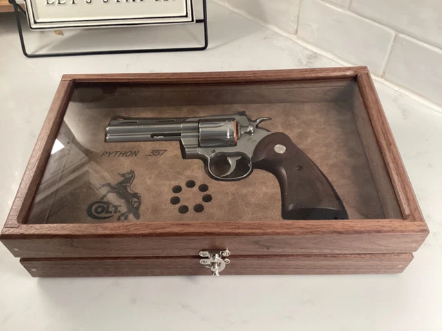 COLT PYTHON 4.25” Barrel Glass Walnut Presentation Case for New Model ...