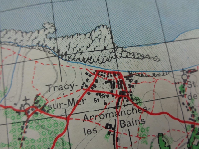 WW2 D-DAY LANDINGS map of "CREULLY" (ARROMANCHES, COURSEULLES, LION-SUR ...