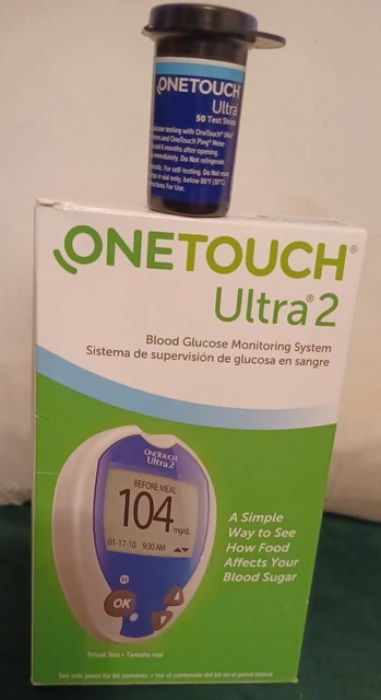 ONE TOUCH ULTRA 2 Blood Glucose Monitoring System W/50 Test strip $69. ...