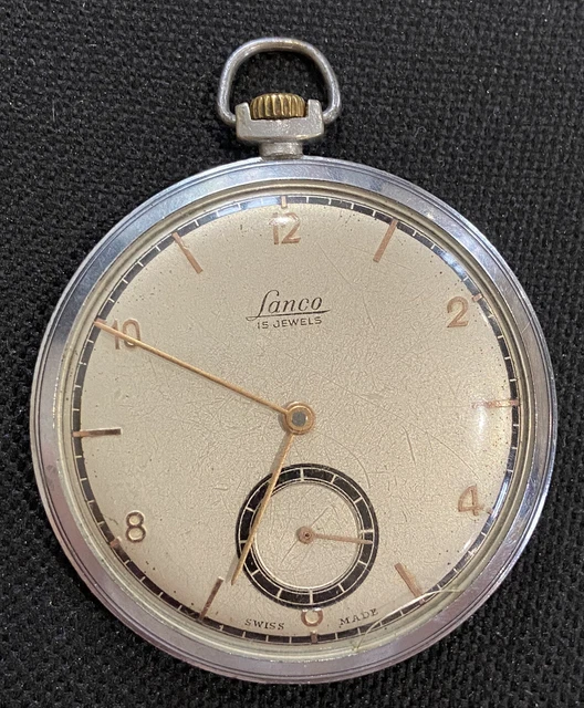 MONTRE GOUSSET DE Marque Lanco Boitier Acier @ Lanco Pocket Watch @ For ...