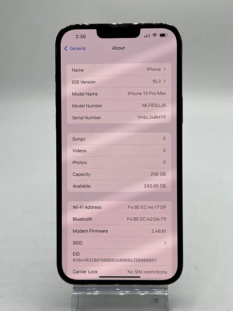 APPLE IPHONE 13 Pro Max Unlocked 256 GB LS SPB (316094) $869.99 - PicClick