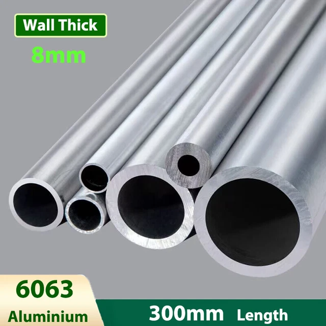 6063 ALUMINIUM ROUND Tube Hollow 8mm Wall Thick,21mm-58mm Outer Dia ...