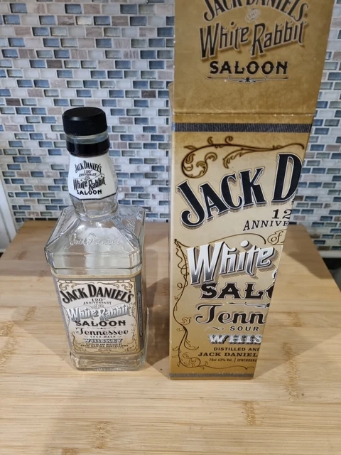 JACK DANIELS WHITE Rabbit Saloon Collectable 70cl Whiskey Bottle £15.00 ...