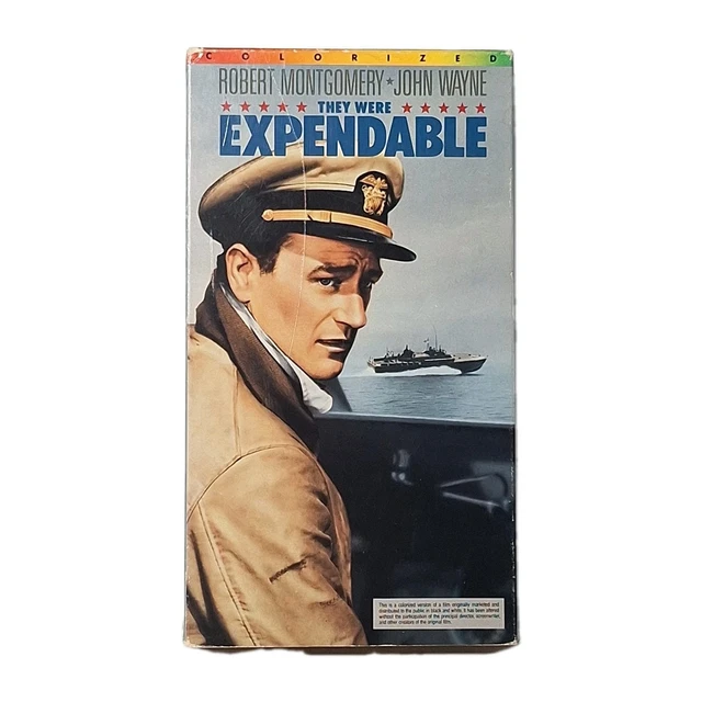 THEY WERE EXPENDABLE (VHS, 1991) Colorized Version Tested VG OOP Fast ...