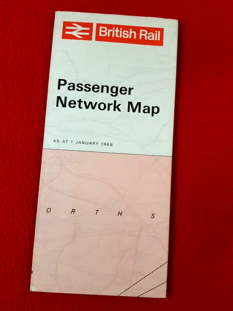 BRITISH RAIL - Passenger Network Railway Map : Jan 1968 £7.95 - PicClick UK