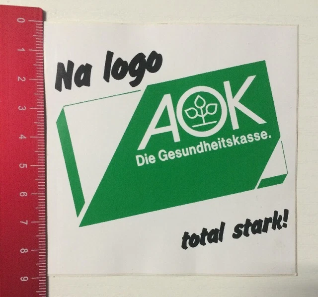 AUFKLEBER/STICKER: NA LOGO - AOK Die Gesundheitskasse - Total Stark ...