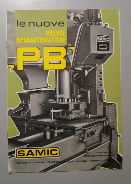 PROSPECTUS BROCHURE ANNÉES 70 Ditta Samic Florence - Presses Semi ...