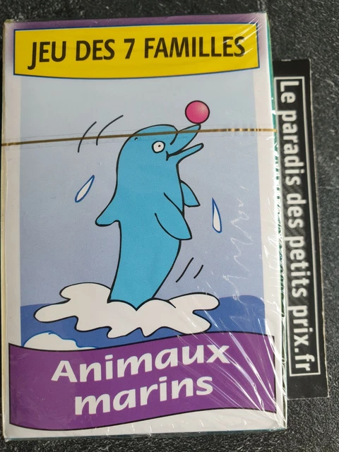 JEU DES 7 familles ,jeu de cartes 7 familles 42 cartes " animaux marins ...