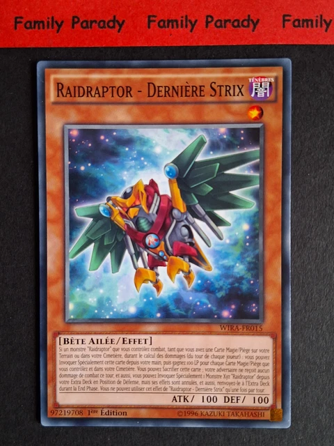 RAIDRAPTOR DERNIERE STRIX WIRA-FR015 Carte YuGiOh! 1ère Edition ...