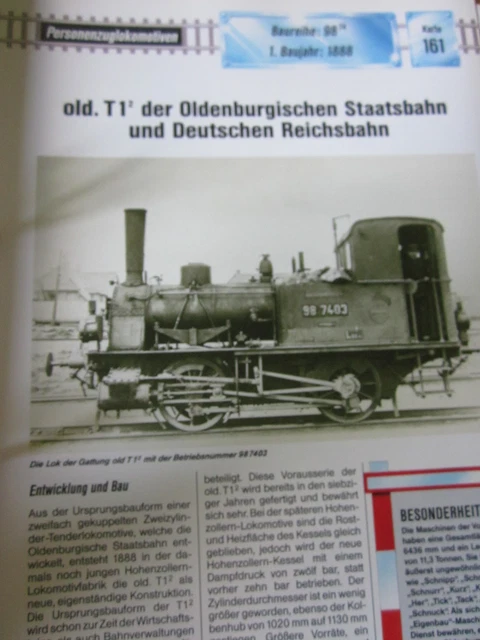 BAHN LOKAUFRISSE DAMPF Personenzug 161 old. T 1² oldenb Staatsbahn 1888 ...